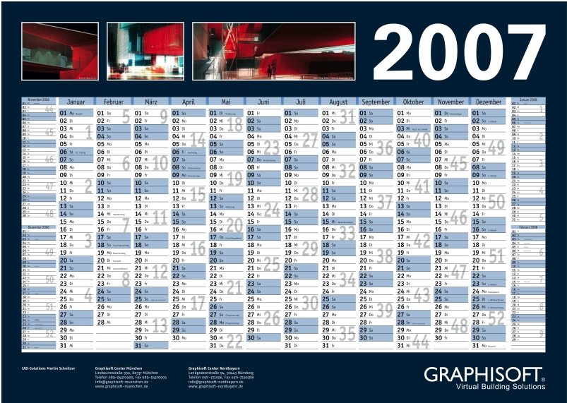 Kalender für Architekten: GRAPHISOFT Jahresplaner 2007 zum Download ...